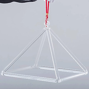 KACYDI Clear Quartz Crystal Singing Pyramid (3 inch- 20 Inch) Quartz Crystal Singing Pyramid Healing Musical Instrument Quartz Singing Pyramid with Carry Case Bag for Sound Healing Meditation