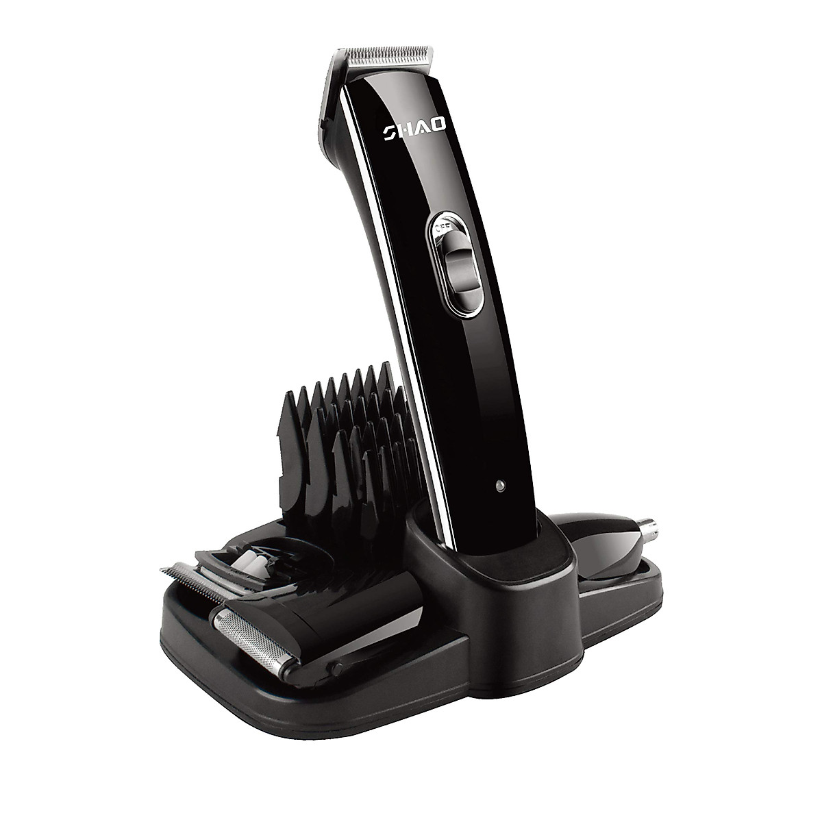 Electric Shaver and Beard Trimmer - 5 in 1 Multi-functional Rechargeable Cordless Grooming Kit for Men and Women- Face, Body, Beard, Nose Hair Trimmer with Micro Shaver, RCF-2059 (Black)