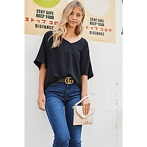 FashionPuzzle Envelope Wristlet Clutch Crossbody Bag with Chain Strap (Charcoal Grey) One Size