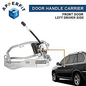 APPERFiT Door Handle Carrier (Front Door Left Driver Side) Compatible with BMW E53 X5 2000-2006 Replaces 51218243615