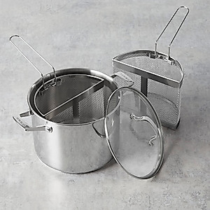 HENCKELS Pasta Pot with Lid and Strainers, 8.5-qt, Stainless Steel