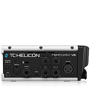TC-Helicon Perform-VK Ultimate Mic Stand-Mount Vocal Processor for Studio-Quality Sound with Expandable Effects and Keyboard I/O
