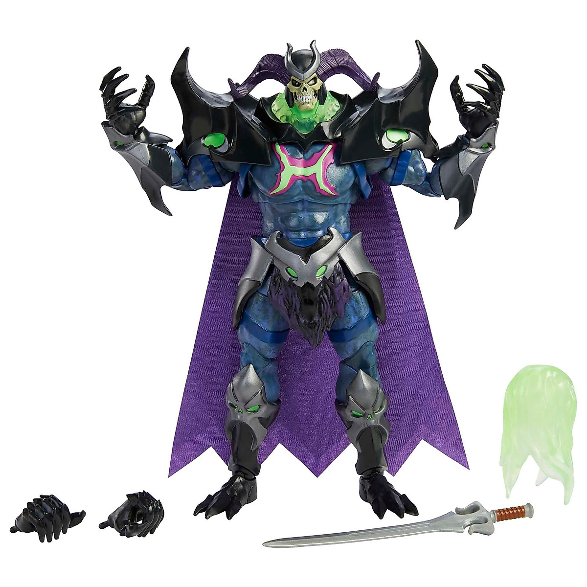 Masters of the Universe Revelation Skelegod Action Figure 9-in MOTU Battle Figure, for Kids Age 6 and Older and Adult Collectors