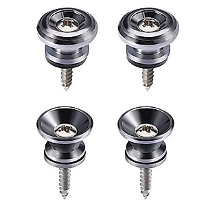 Canomo 254 Pieces Electric Guitar Screw Kit (9 Types) with Springs for Electric Guitar Bridge, Pickup, Pickguard, Tuner, Switch, Neck Plate, Guitar Strap Buttons and A Elbow tweezers, Chrome