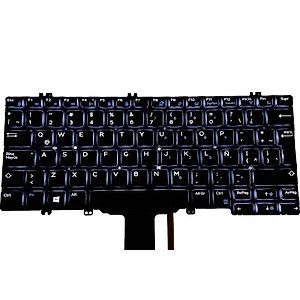 KbsPro Backlit Teclado Latin Spanish Keyboard for Dell Latitude 7280 7290 7380 7389 7390 5280 5289 5290 0W6T39 Laptop Backlight