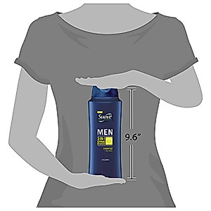 Suave Men 3 in 1 Shampoo Conditioner Body Wash, Citrus Rush, 28 oz, 2 count