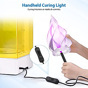 ELEGOO Mercury XS Bundle Wash and Cure Station with Handheld UV Curing Lamp Suitable for Saturn Mars MSLA 3D Printers