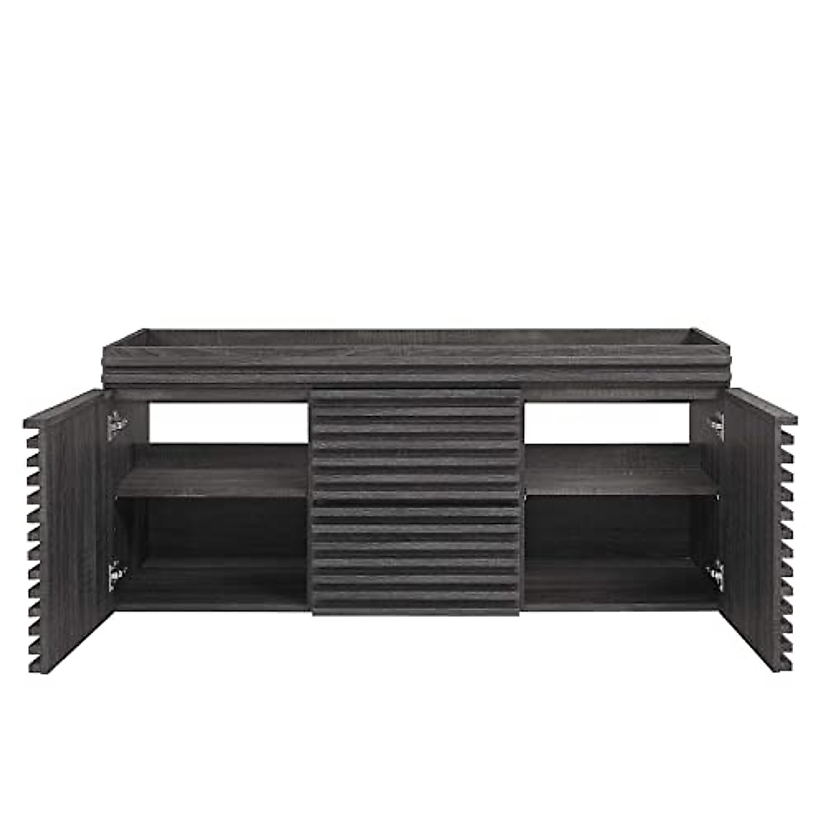 Modway Render 48" Double Sink Compatible (Not Included) Bathroom Vanity Cabinet in Charcoal