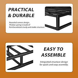 JWIFSEF Queen-Box-Spring 7 inch,Box Spring for Queen Bed,Easy Assembly Box Spring Queen, Metal Sturdy Heavy Duty,with Fabric Cover,Mattress Foundation,No Squeaky,3500lbs Max Weight Capacity