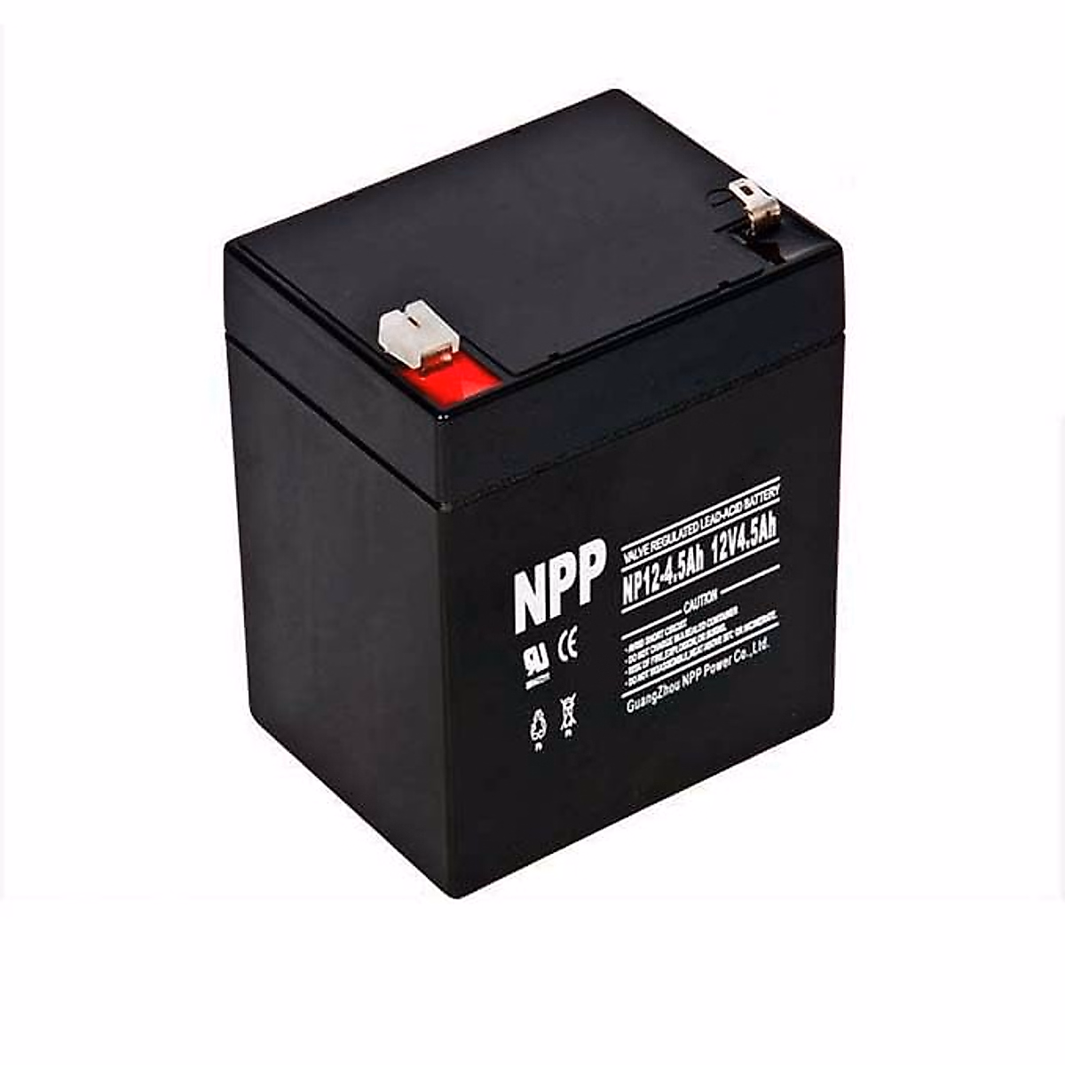 NP12-4.5Ah (F1) 12V 4.5Ah Rechargeable VRLA Battery with F1 Terminal for DSC Security Panel, Power Patrol for SLA1056, Vista 20P ADT, Security Systems
