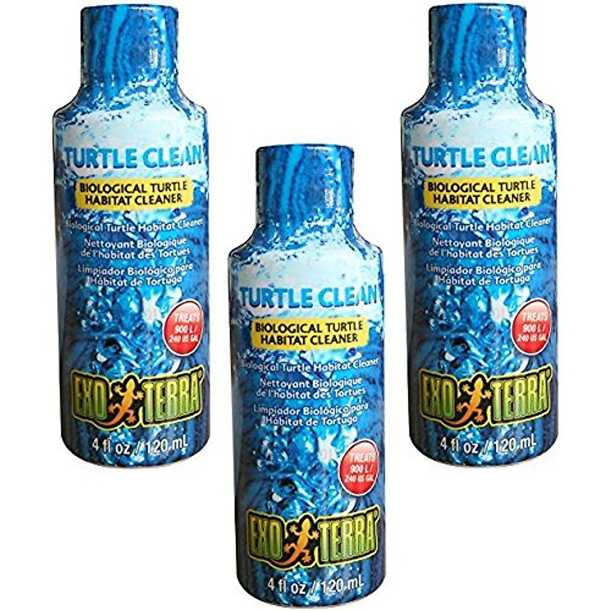 Exo Terra PT1999 Turtle Clean Water Conditioners, 8.4oz Each (3 Pack)