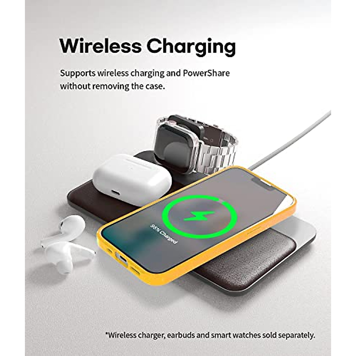 GOOSPERY Pearl Jelly Compatible with iPhone 13 Mini Case, Vivid Color with Light Shimmer Jewel Effects Glitter Sparkles Shine Look Slim Thin TPU Rubber Back Cover (Yellow)