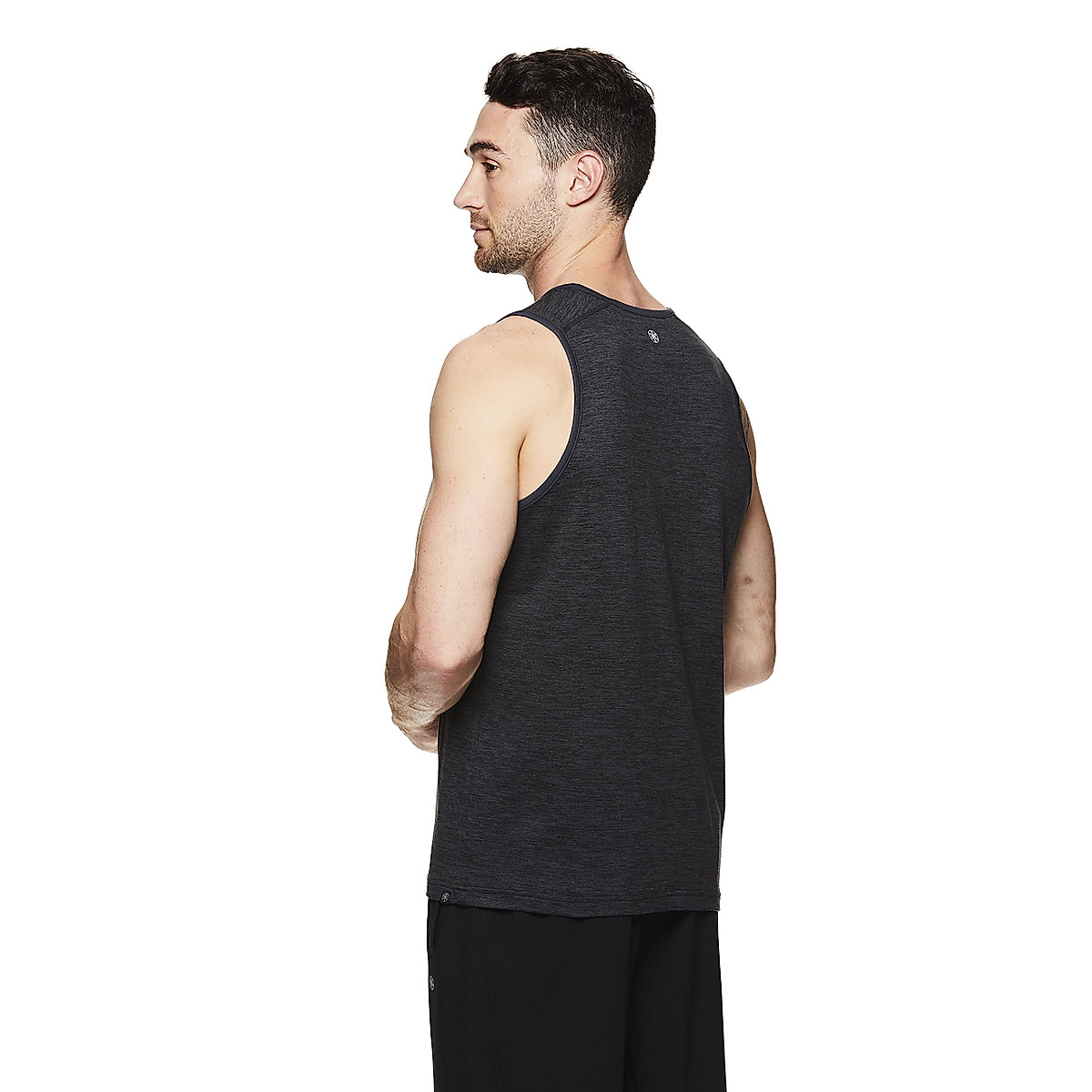 Gaiam Men's Everyday Basic Muscle Tank Top - Sleeveless Yoga & Workout Shirt - Black Heather Everyday, Medium