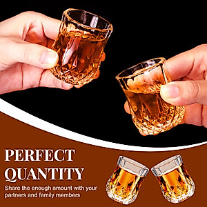 Meanplan 1.7oz Mini Shot Glasses Set Tasting Glasses Heavy Base Clear Shot Glass Cute Cordial Glasses Mini Wine Glasses for Serving Whiskey, Wine, Juice (24 Pieces)