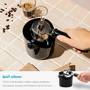 Dreamfarm Grindenstèin | Modern Espresso Knock Box | Sturdy & Compact Coffee Knock Box | Space-Saving Coffee Ground Bin with Durable Knock Bar | Easy-To-Clean Espresso Knock Boxes | Black