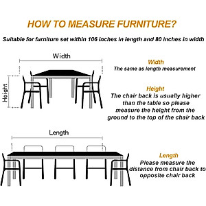 Outdoor Furniture Cover Waterproof, Extra Large Patio Furniture Covers Waterproof Patio Table Cover Rain Snow Dust Wind-Proof, Anti-Uv, Fits for 10-12 Seats(137" L x 102" W x 35" H)