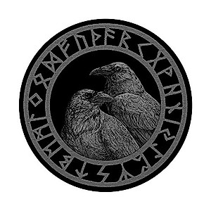 Viking Norse Mythology Vegvisir Runes Odin's Huginn & Muninn PopSockets Swappable PopGrip