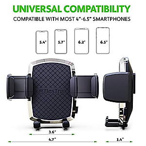 Bestrix Car Phone Mount Holder -SmartClamp Air Vent Cell Phone Car Holder Compatible with iPhone 12 11 Pro Xr Xs XS MAX XR X Galaxy S20 Note 20 Ultra & All Smartphones