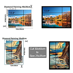 Diamond Painting Frames, 9.8x13.8in Picture Frame for 30x40cm/12x16in Diamond Painting after Cropping, Solid Wood Frame with Plexiglass Black