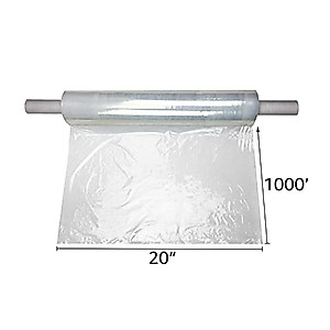 uBoxes Large Cast Stretch Wrap 20" x 1000' 80G Roll with Handle
