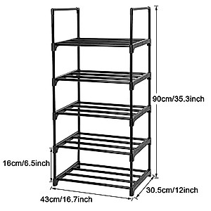 Mavivegue Shoe Rack, 8 Tier Large Shoe Rack Organizer 5 Tier Shoes Rack for Closet Entryway
