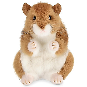Bearington Collection Cheeks Stuffed Hamster: Adorable Plush Stuffed Hammy, Ultra-Soft 6” Toy, Made with Premium Fill, Expressive Face and Natural Whiskers; Machine Washable, Gift for Animal Lovers