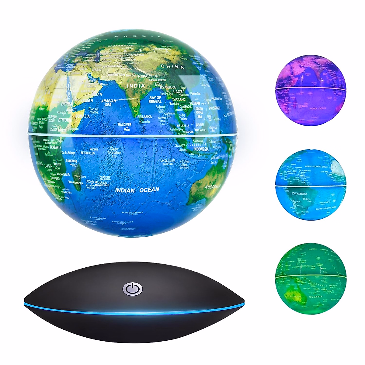 Flagest Magnetic Levitation Floating Globe Rotating Globe - Touch Control and Gradient Night Light Color Globes- Birthday Anniversary Item(6 Inches Globe)