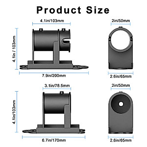 Antsky Patio Umbrella Holder, Stainless Steel Outdoor Umbrella Mount Bracket for Deck Railing, Adjustable Base Width (Fit MAX OD1.95 inch)