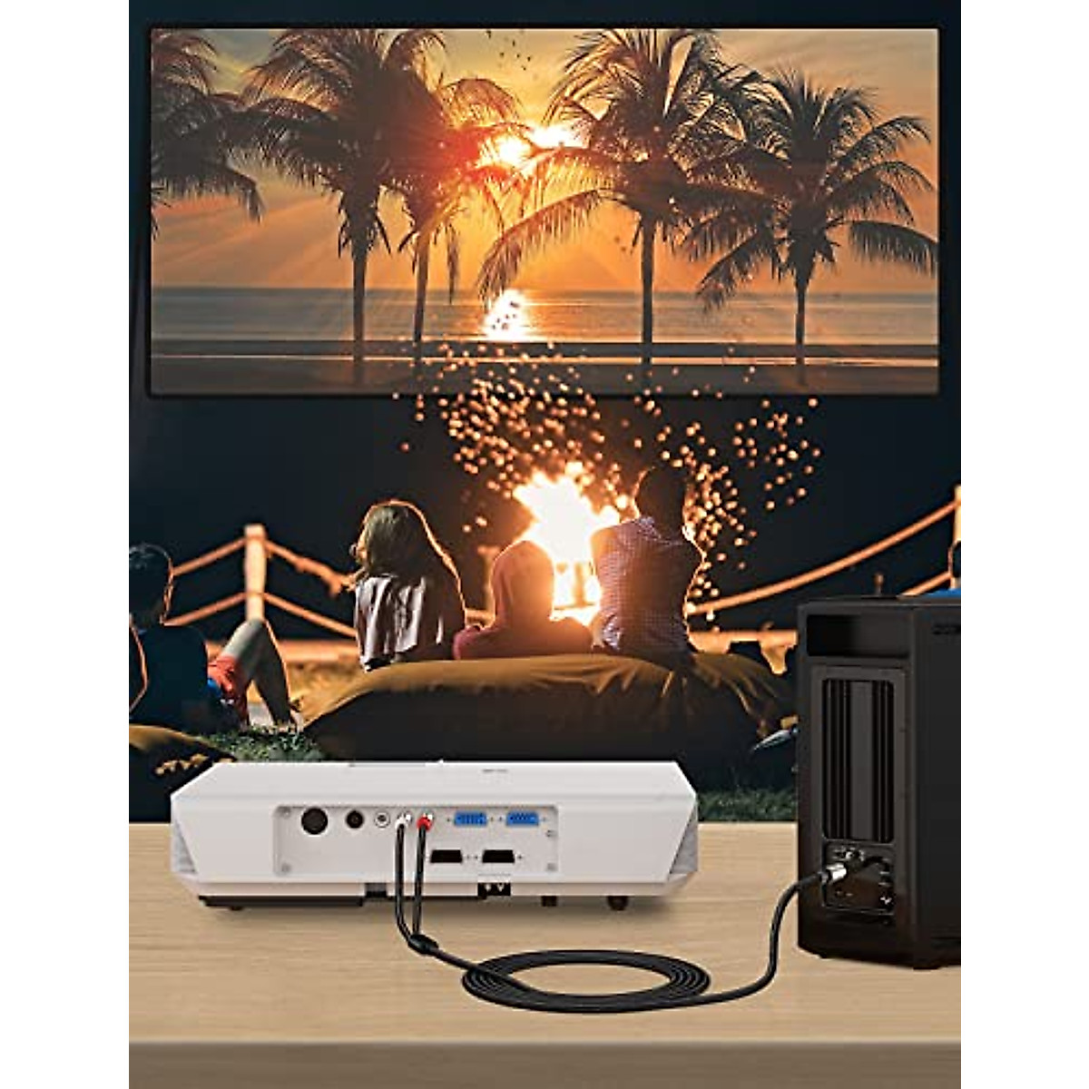 VIOY 1/4 to Dual RCA Audio Cable, Gold Plated Copper Shell Heavy Duty 6.35mm Quarter Inch Male TRS Jack to 2 RCA Phono Male Stereo Y Insert Splitter Adapter……