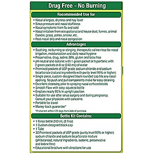 NeilMed Sinus Rinse Extra Strength Hypertonic Kit with 30 Premixed Packets