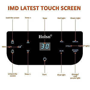 Holsn LED Face Mask Light Therapy - 7 Color Photon LED Light Therapy for Face Body Neck, Professional Red Light Therapy Mask Facial Light Therapy Device Home Solon Spa, Time Preset & Cycle Mode