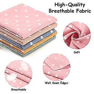 5 Pieces Dog Bandana Pet Summer Bandana Point Dog Kerchief Washable Dog Scarf Bandana Soft Comfortable Dog Daily Bib Adjustable Accessory for Dog Pet (Green, Pink, Ginger, Khaki, Blue,Dot)