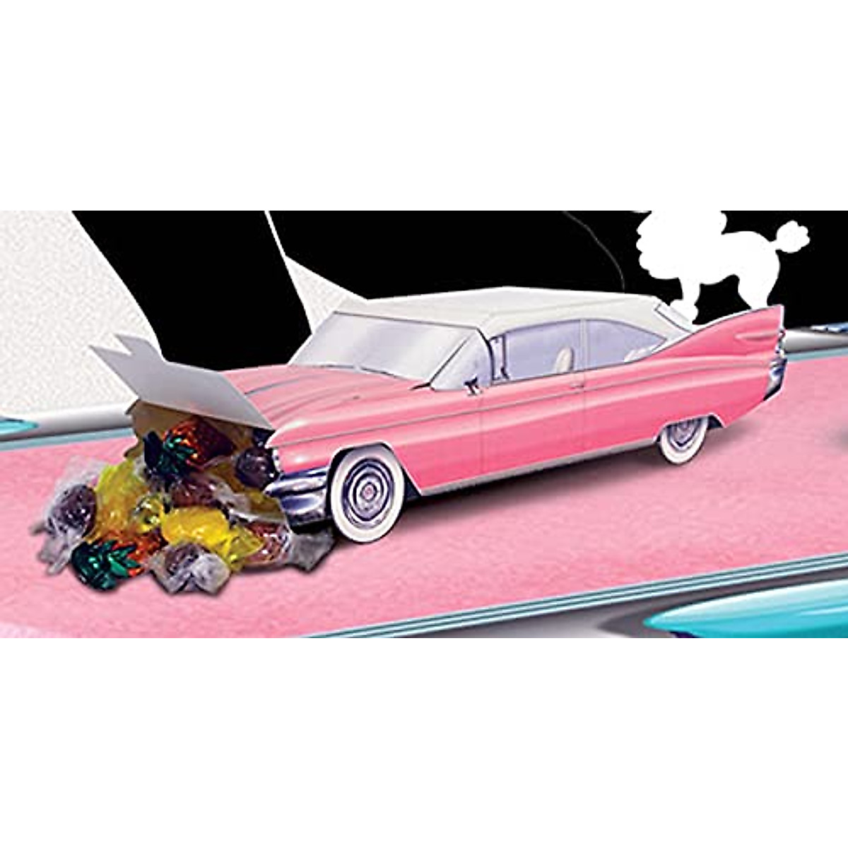 Beistle 50's Cruisin-Feet Car Centerpiece, 13 3/4-Inch, Multicolor