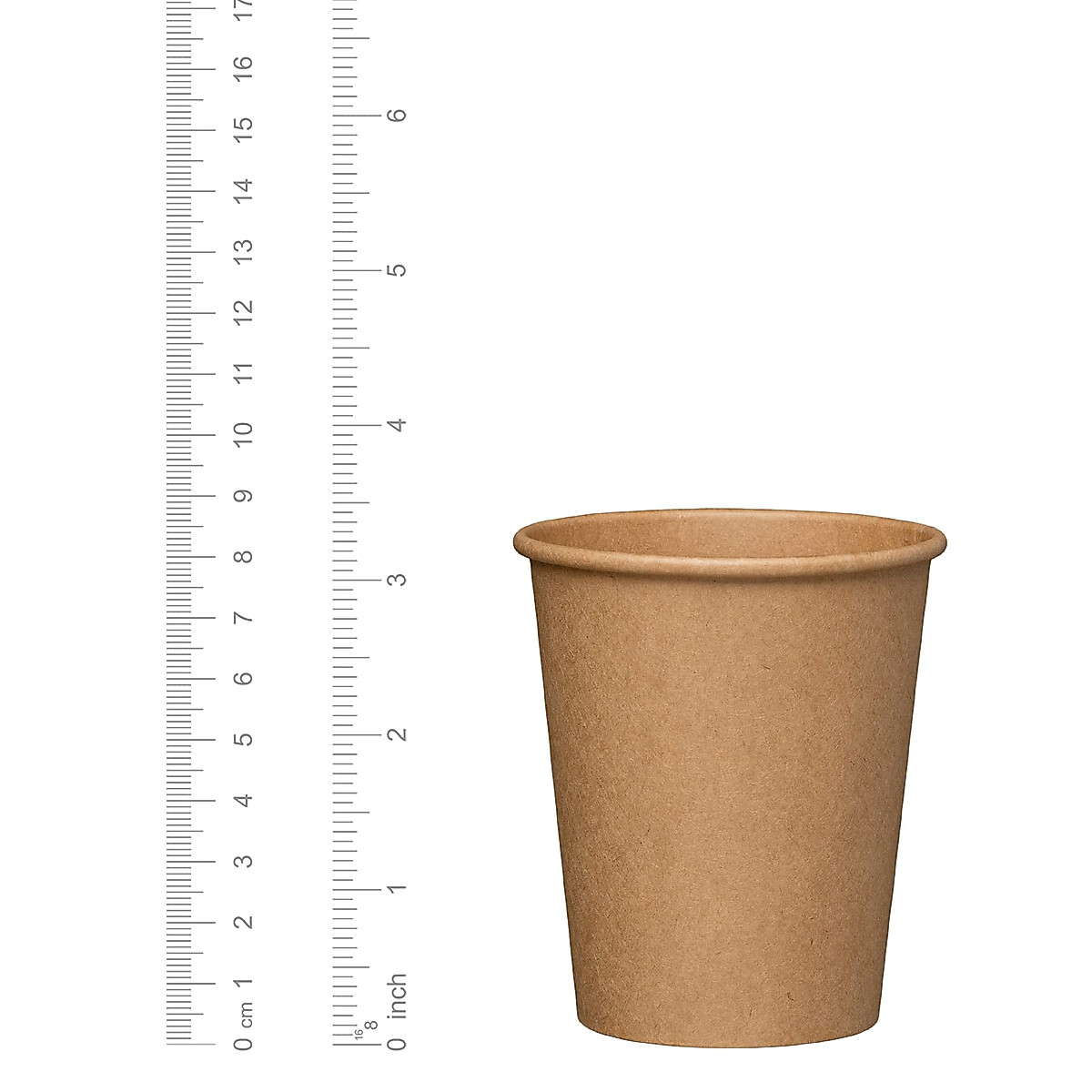 Comfy Package GUSTO [8 oz. - 300 Pack] Kraft Disposable Paper Cups, Hot Coffee Cups Brown Unbleached - Eco-Friendly Cups (Formerly