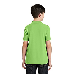 Port Authority Youth Silk Touch Polo, Lime, Medium