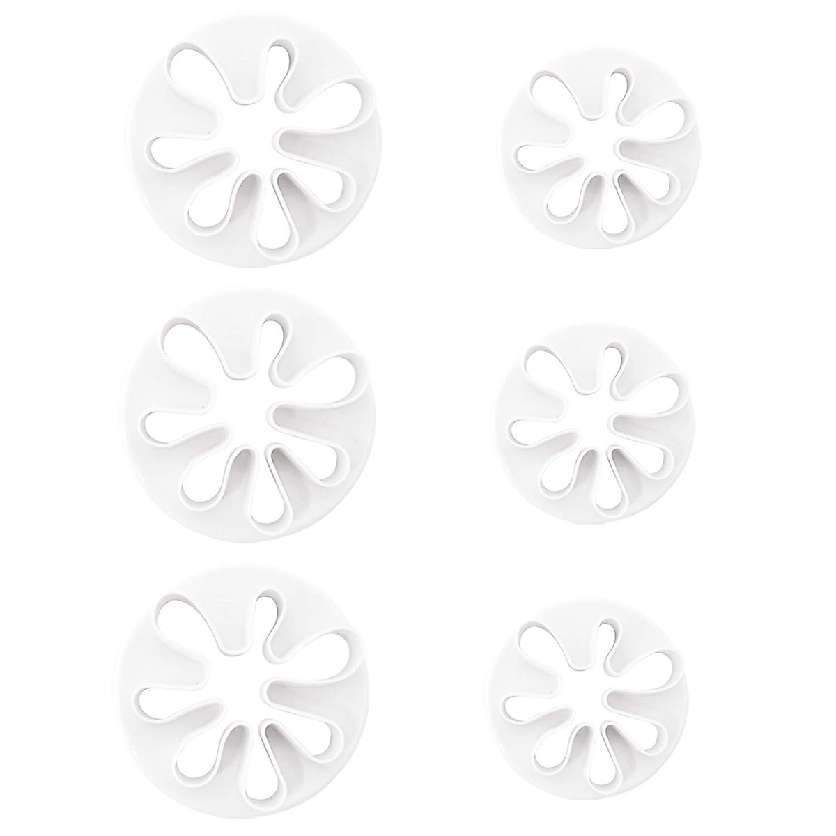Honbay 6PCS Plastic Paint Splatter Cookie Cutter Set CupCake Decorating Gumpaste Fondant Mould for Cake Cupcake Decoration and Polymer Clay Crafting Projects (2 Size)