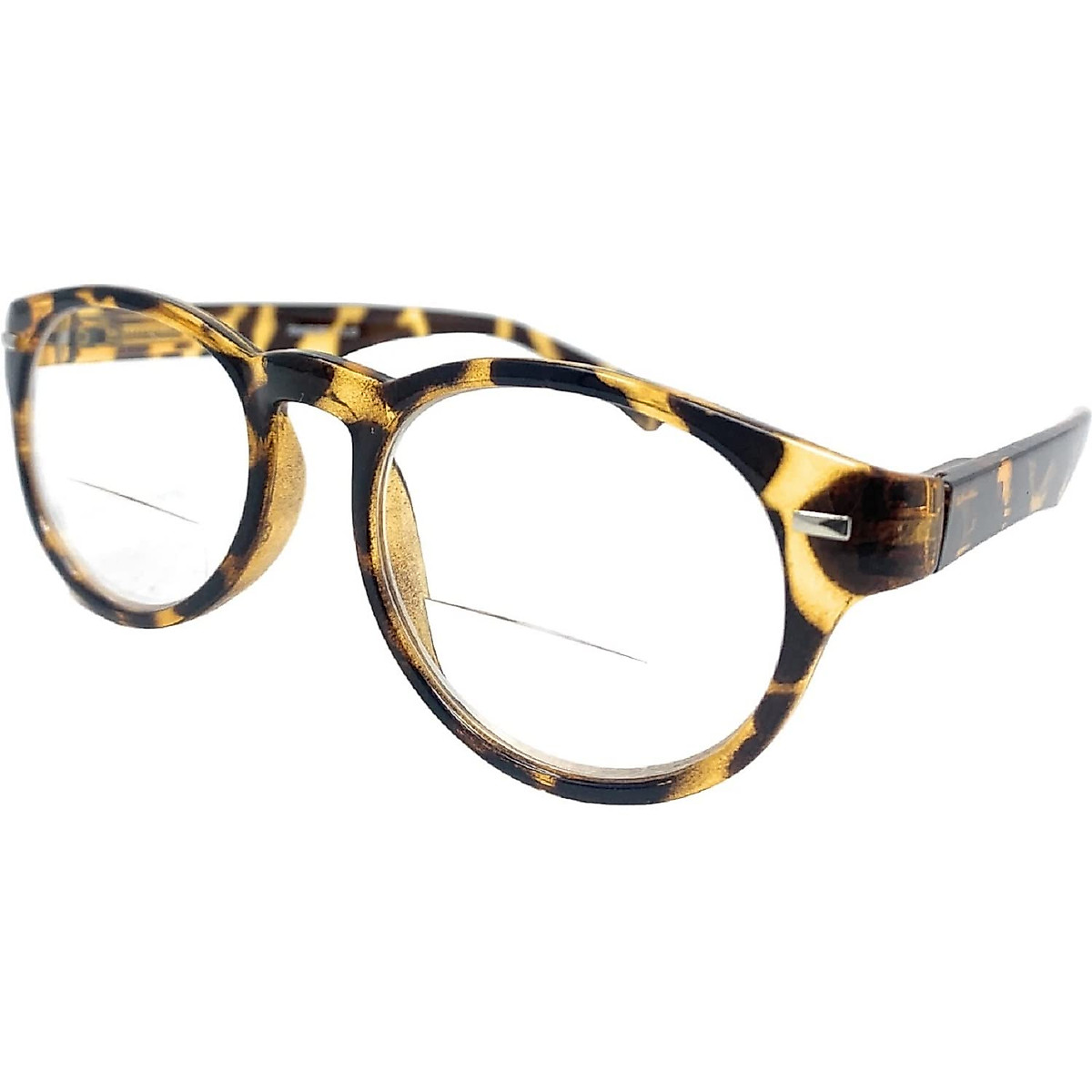 Incredible Bargains The Prepster, Classic Round Style Bifocal Reading Glasses + 2.25 Tortoise