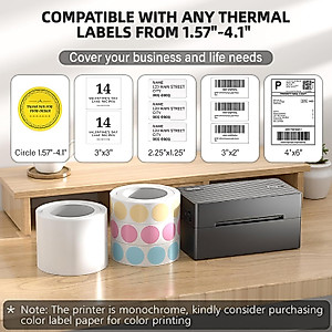 PEDOOLO Label Printer, Bluetooth Shipping Label Printer, 4x6 Thermal Printer for Shipping Packages, Compatible with Android. iPhone.Windows, Mac, Chromebook, Amazon, eBay, UPS.USPS, FedEx, Shopify