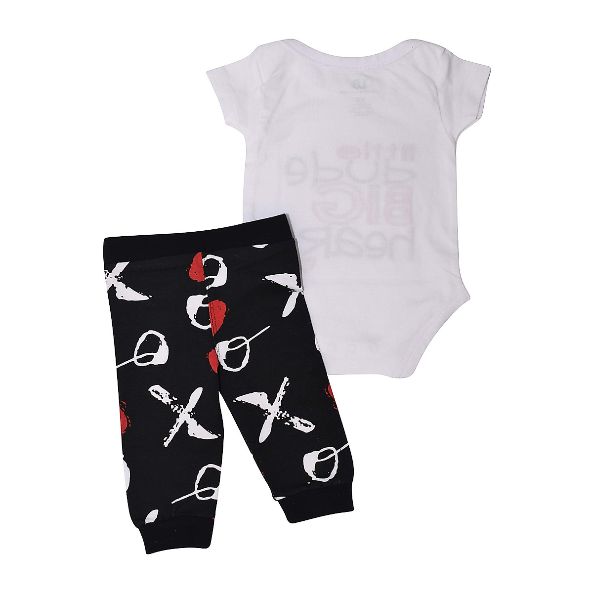 Unique Baby Boys Valentine's Day Bodysuit with XO Pants Clothing Set (18m)