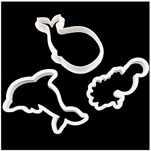 HJ Garden 1set Plastic Biscuit Mould, Fondant Biscuit Cutter Plastic Baking Mold Pastry Plunger Fondant Cupcake Topper Decorating Tools, Cookie Cutters