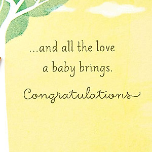 Hallmark Paper Wonder Paper Craft Baby Shower Card (Tiny Things)