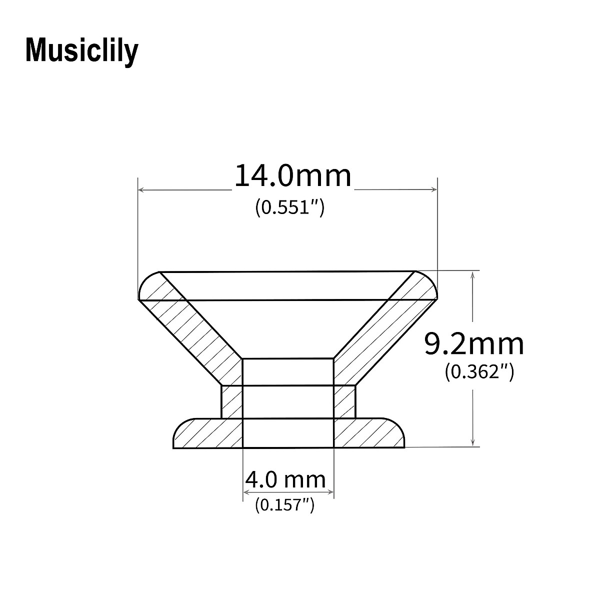 Musiclily Metal Guitar Strap Buttons End Pins for Fender Style Acoustic Classical Electric Guitar Bass Ukulele,Chrome(Pack of 2)
