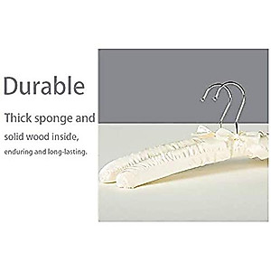 Satin Padded Hangers for Delicate Wedding Dresses Silk Hangers with Anti-Rust Swiveling Chrome for Winter Sweaters