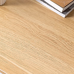 ZINUS Jennifer 63 Inch White Frame Desk, Computer Workstation, Office Desk, Easy Assembly, Natural