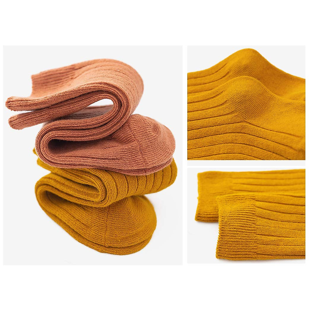 QandSweet Unisex-Baby Knee High Socks Seamless Toddler Boy Girls Cotton Uniform Stockings (0-6 Months, A Lot-6pairs)