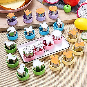 Magigift 1.5" Vegetable Cutter Shapes Set - Mini Cookie Cutters Fruit Cookie Pastry Stamps Mold for Kids Baking and Food Supplement Tools Accessories (20pack)