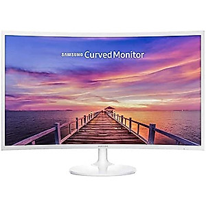 SAMSUNG 27" Curved Monitor, Widescreen LED FHD (1920x1080) Display, 4 ms Response Time, VGA D-Sub, DisplayPort, HDMI Standard, with MTC HDMI