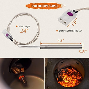 YAOAWE 2 Pack Hot Rod Igniter Kit Replacement for Pit Boss, Pellet Grill Igniter Rod Heating Element Compatible with Pitboss, for Traeger & Camp Chef Grill, with 2 Fuses
