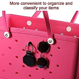 3pcs Keychain Hanger for Bogg Bag, Plastic Hooks Compatible with Bogg Bag Accessories for Bogg Bags Suitable for Charms Tassel Keychains (Black)