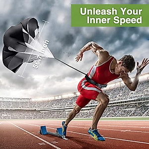 Ambifirner Agility Training Equipment Set - Agility Ladder(12 Rungs/20ft), 4 Speed Hurdles, 12 Training Cones, Jump Rope, Parachute for Speed/Soccer/Football Training with Carry Bag